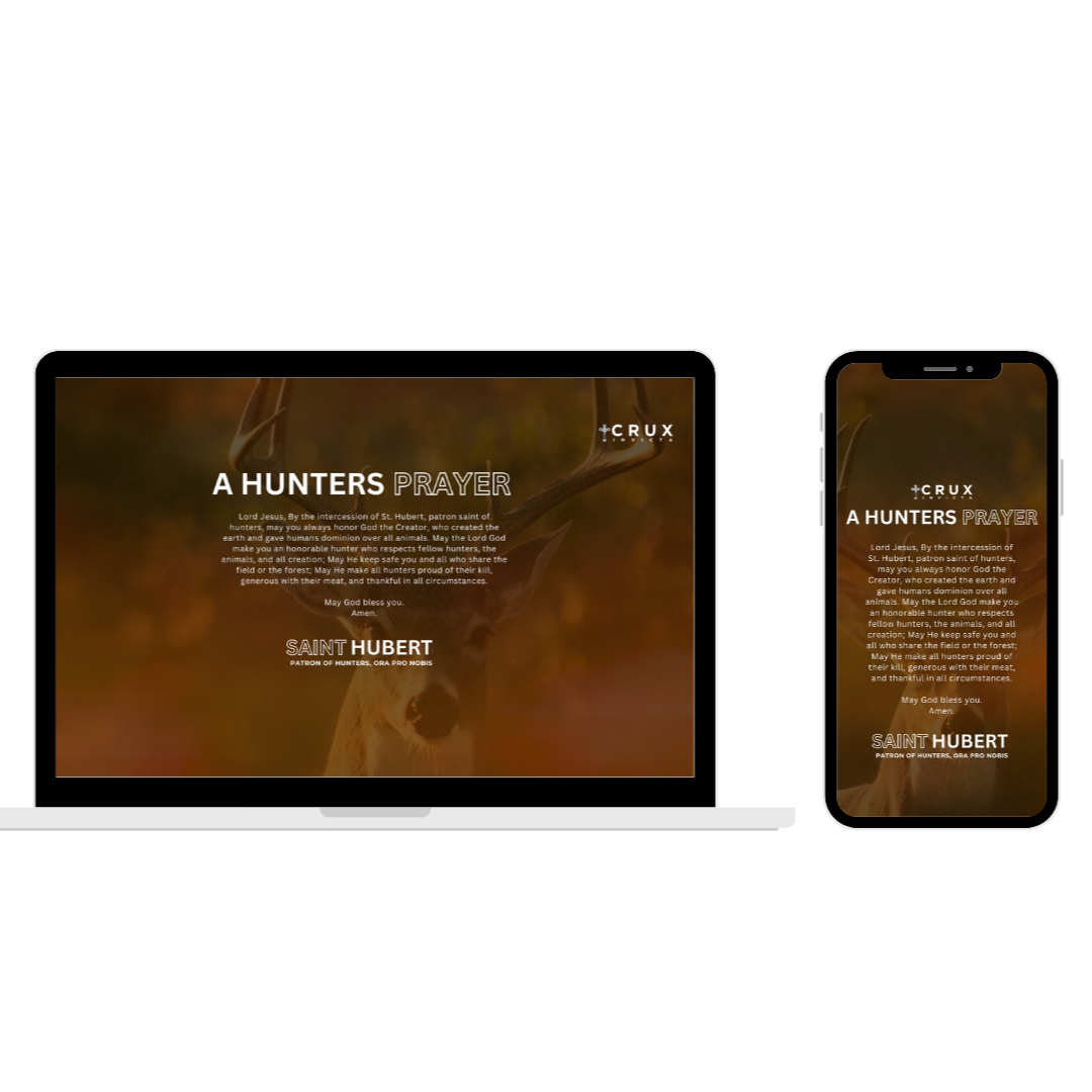 St. Hubert Wallpaper & Prayer Card | Digital Download – Crux Invicta